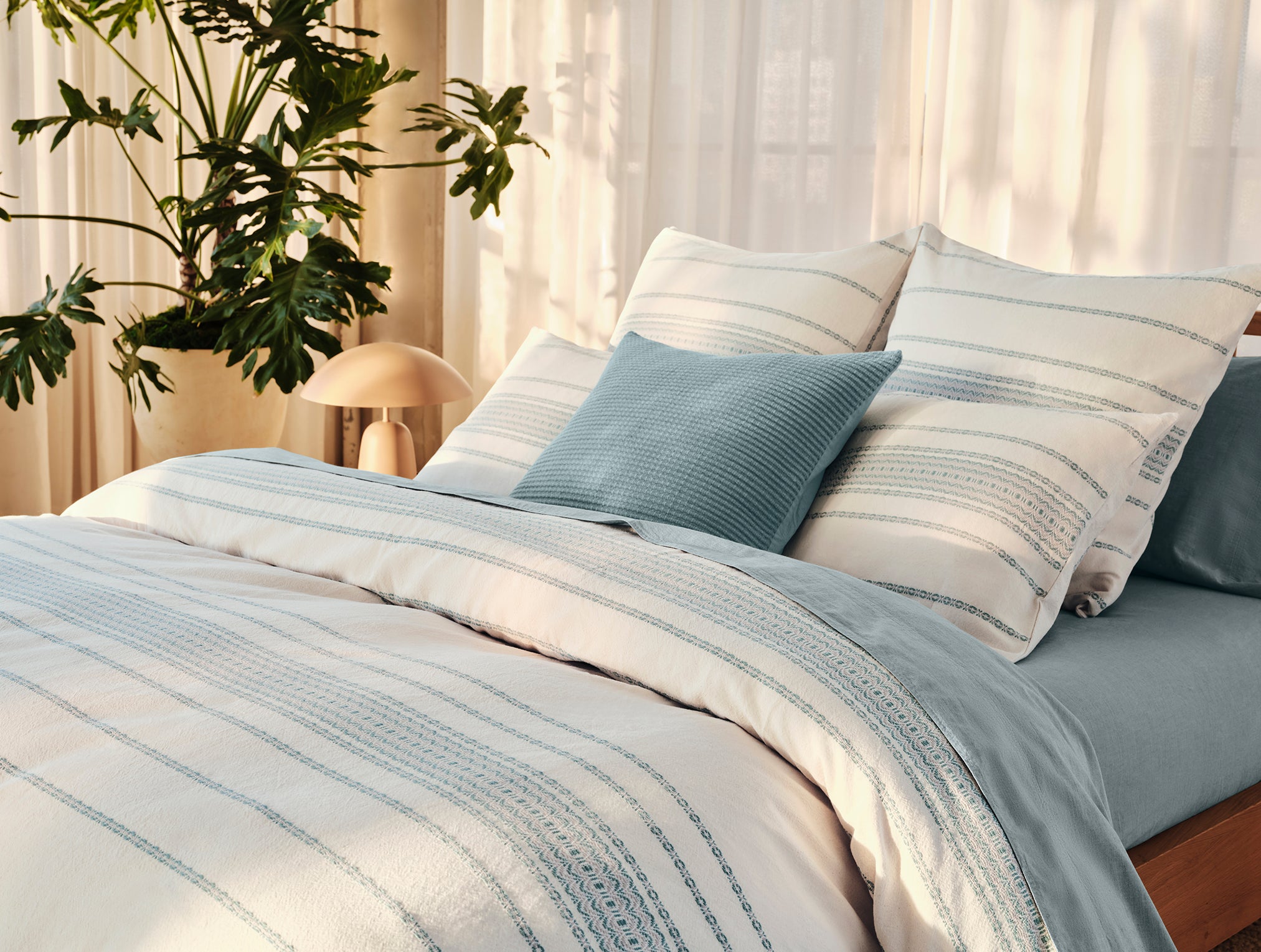 Rippled Stripe Organic Duvet Set – Coyuchi