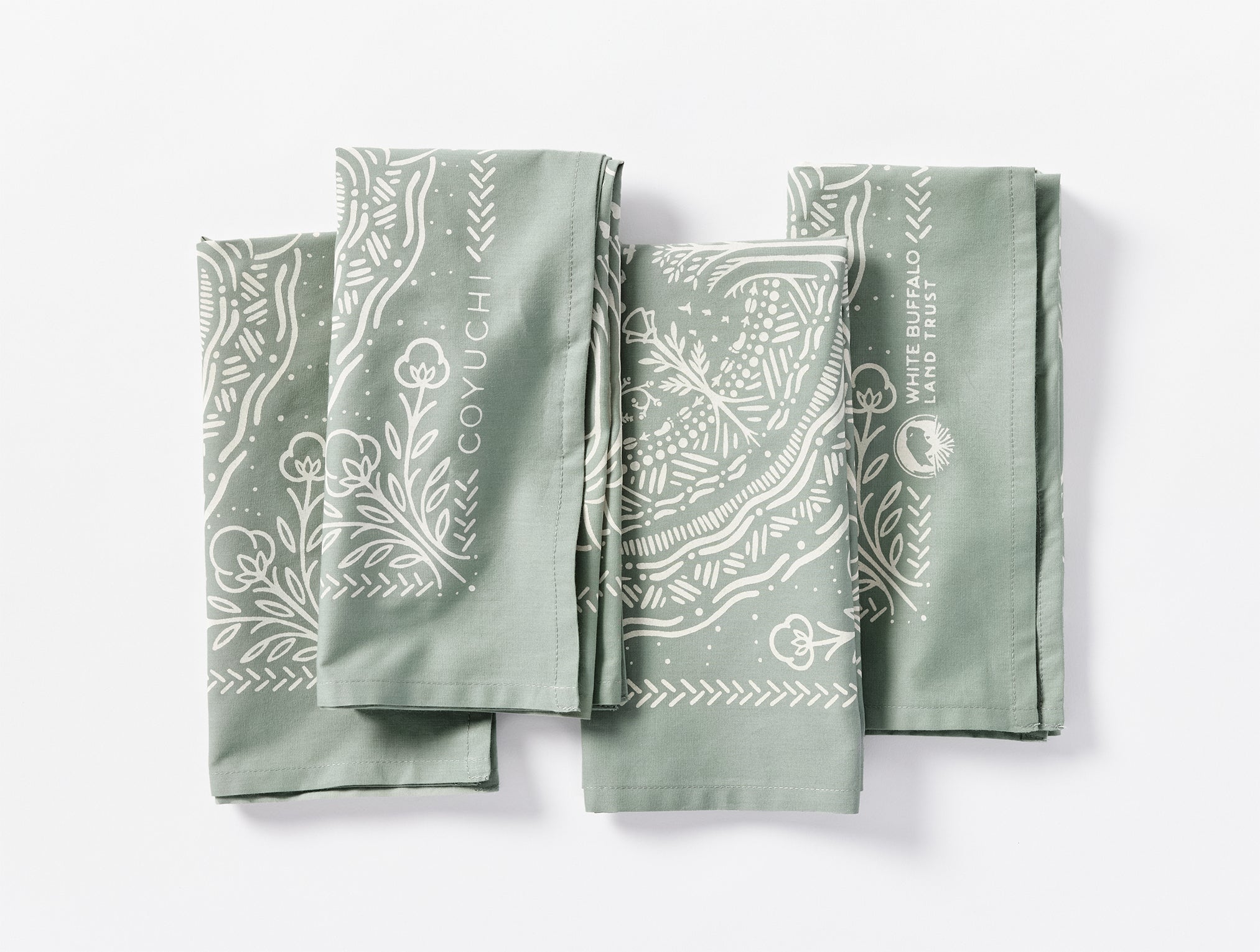 White Buffalo Land Trust Bandana Napkins, Set of 4 – Coyuchi